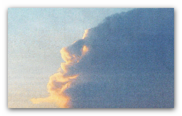 Cloudface Optical Illusion