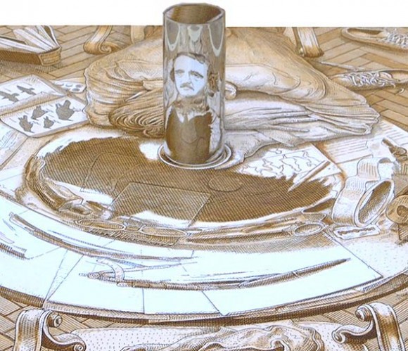 Anamorphic Portrait Optical Illusion