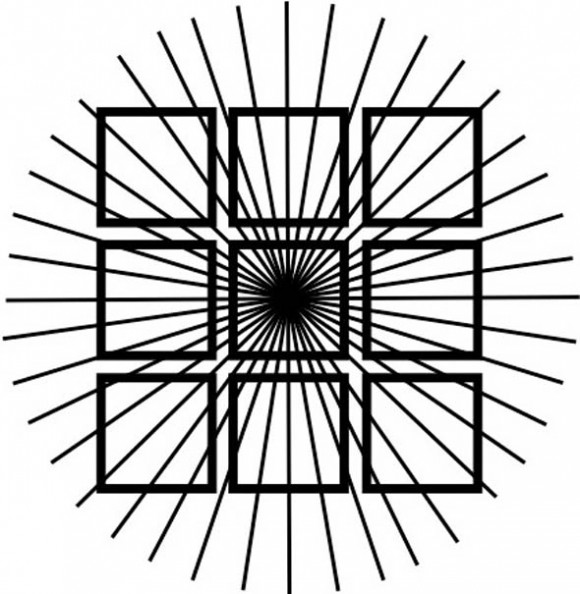 Distorted Shapes Optical Illusion